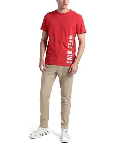 BIKKEMBERGS T-shirt Size Cotton, Elastane - Red