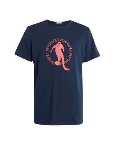 BIKKEMBERGS T-shirt Size Cotton, Elastane - Blue