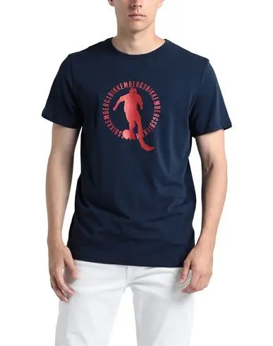 BIKKEMBERGS T-shirt Size Cotton, Elastane - Blue