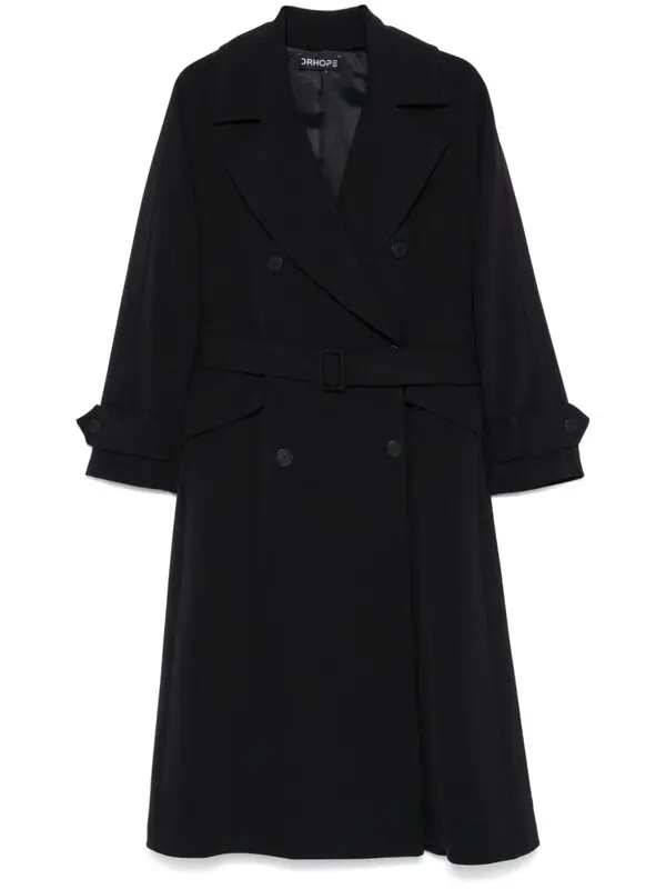 DRHOPE Belted Trench Coat