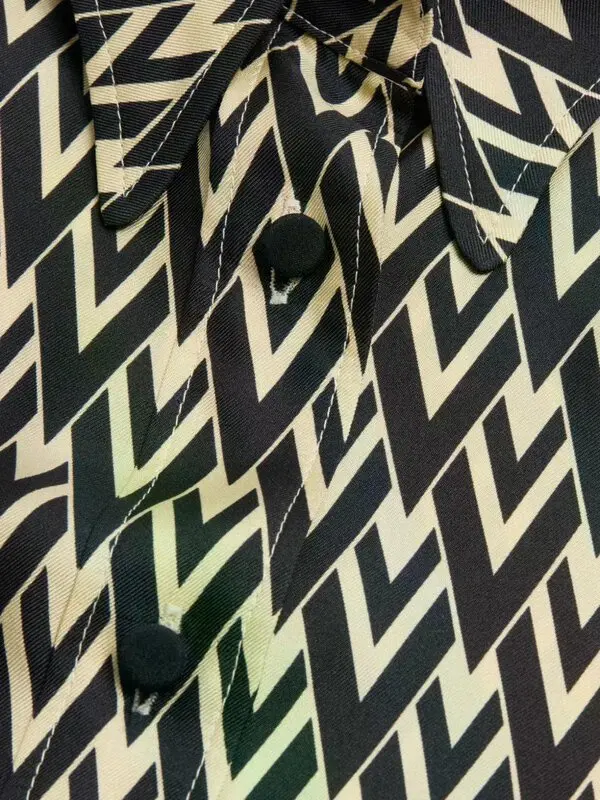 Valentino Garavani Toute La V Twill Shirt - Black
