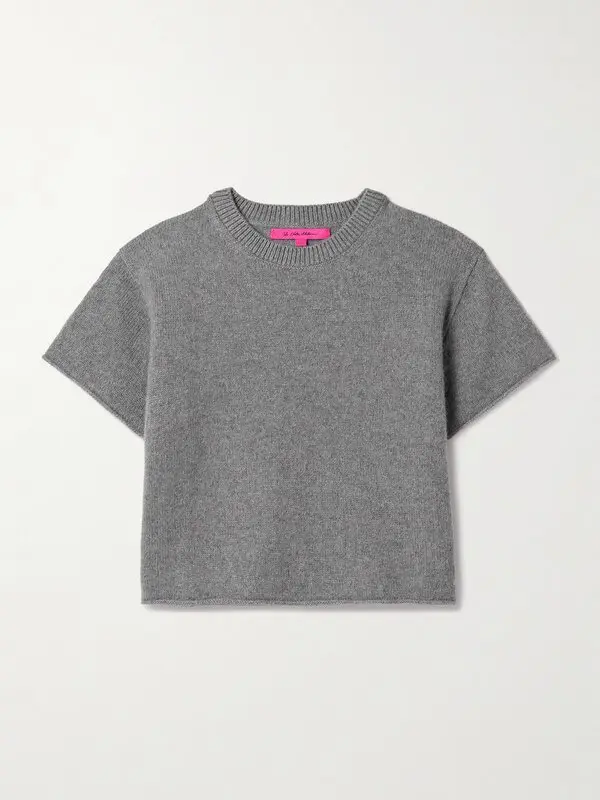 THE ELDER STATESMAN Cashmere Boxy Sweater - Gray