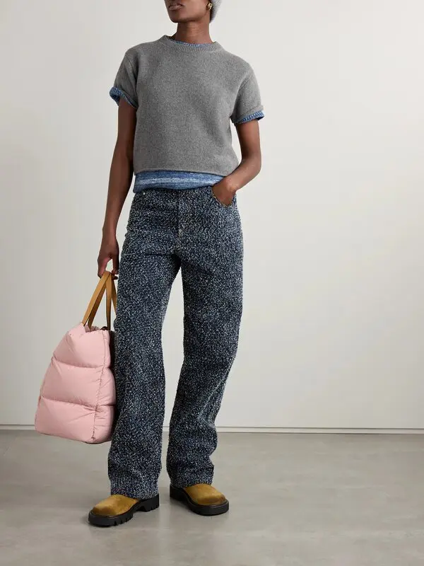 THE ELDER STATESMAN Cashmere Boxy Sweater - Gray
