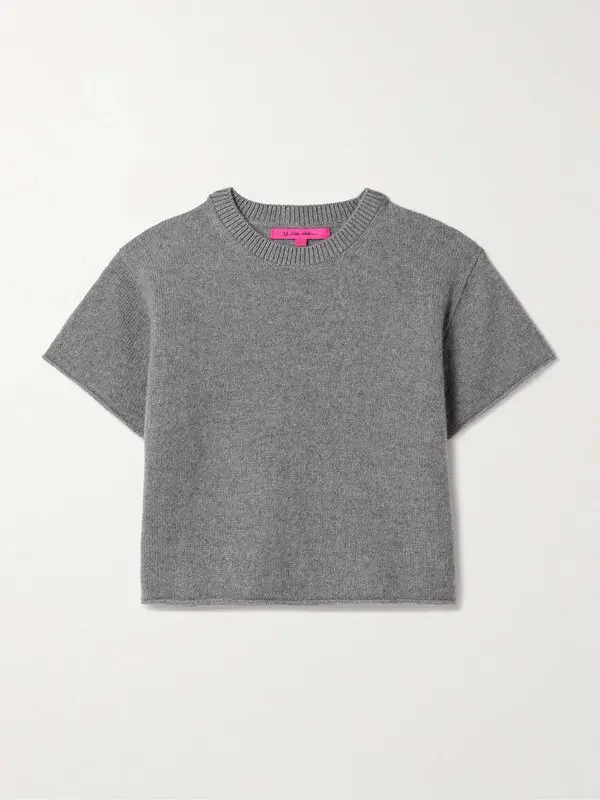 THE ELDER STATESMAN Cashmere Boxy Sweater - Gray