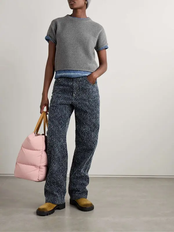 THE ELDER STATESMAN Cashmere Boxy Sweater - Gray