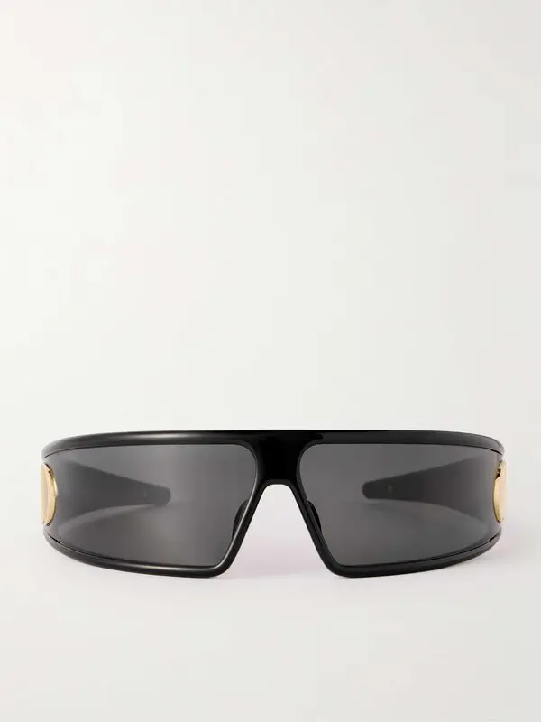 Dior Verydior M1u Wrap-around Sunglasses - Black