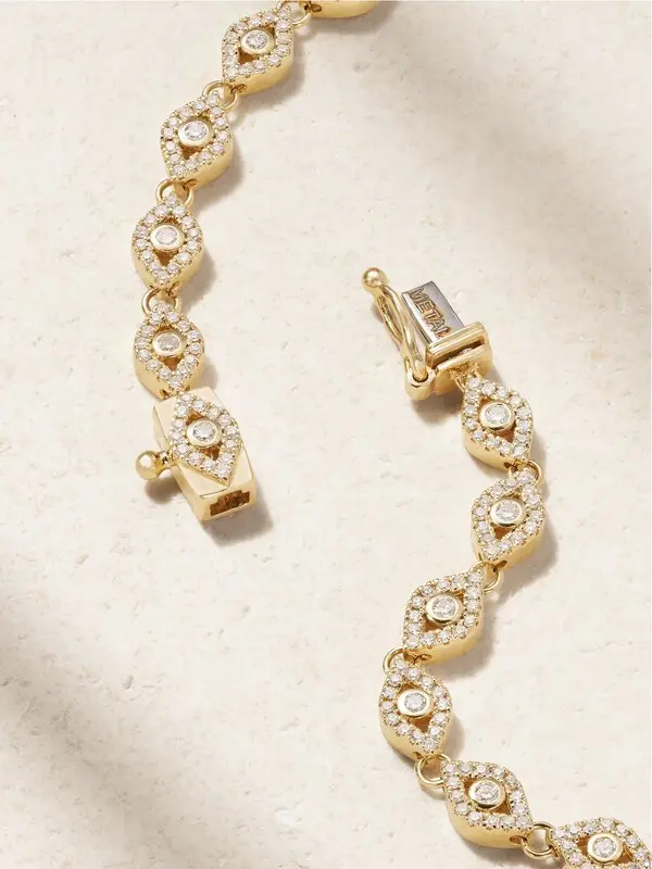 SYDNEY EVAN Small Evil Eye Diamond Necklace