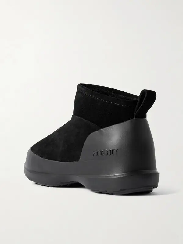 Moon Boot Luna Low Suede Boots - Black
