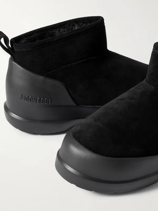 Moon Boot Luna Low Suede Boots - Black