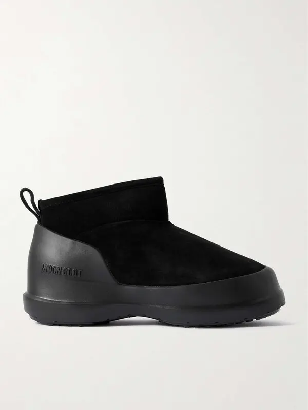Moon Boot Luna Low Suede Boots - Black