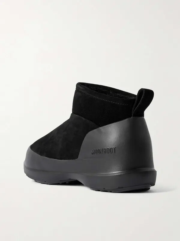 Moon Boot Luna Low Suede Boots - Black