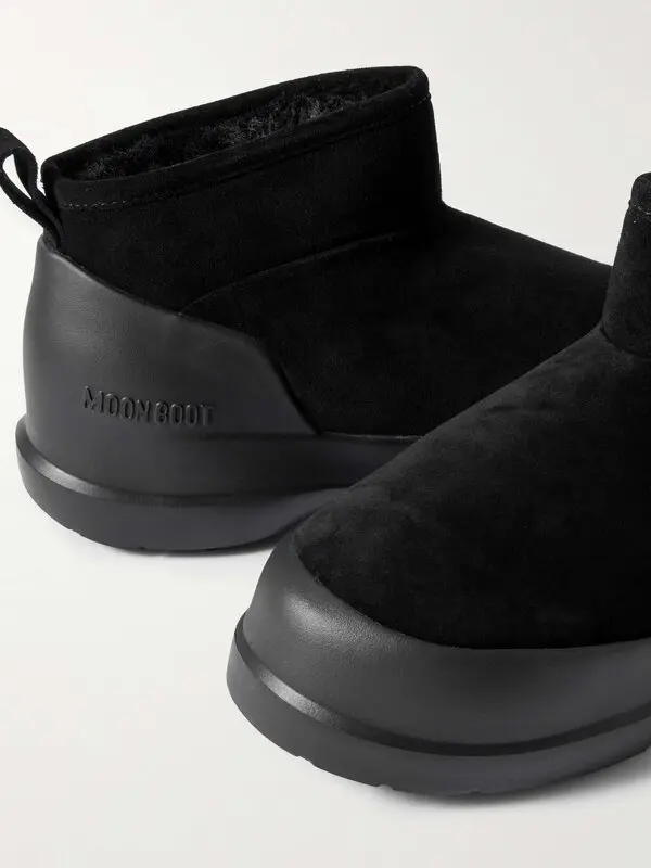 Moon Boot Luna Low Suede Boots - Black