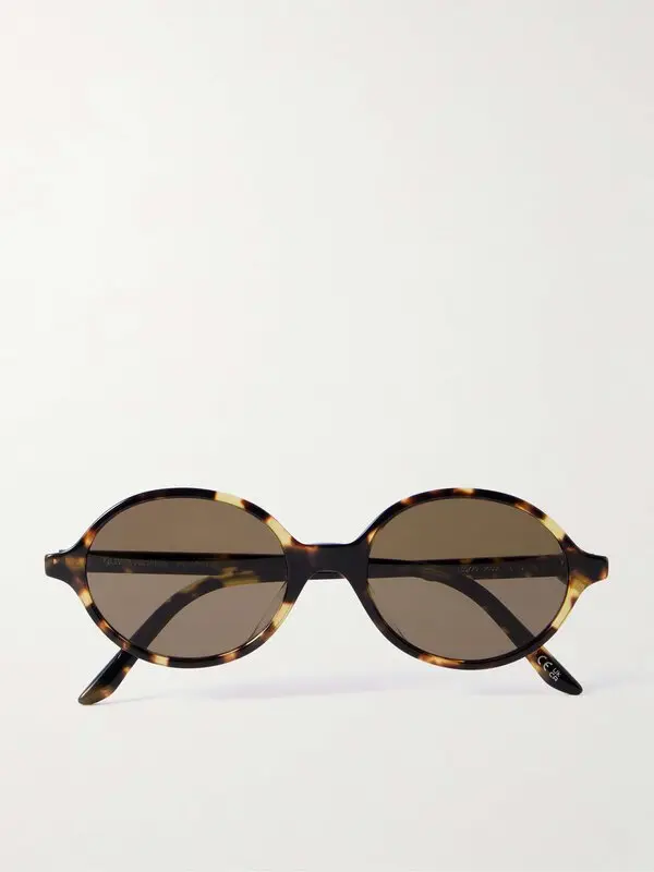 Oliver Spencer Khaite 1989c Round-frame Sunglasses - Tortoiseshell
