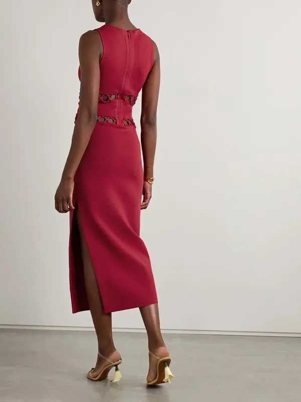 Cult Gaia River Embellished Midi Dress - Red - 40% Off | Editorialist