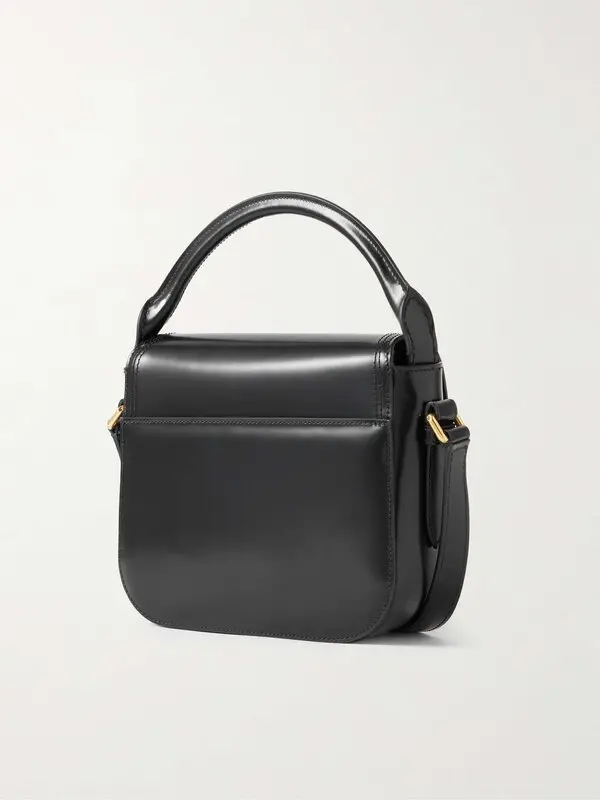 Bally Beckett Flat Mini Glossed-leather Tote - Black