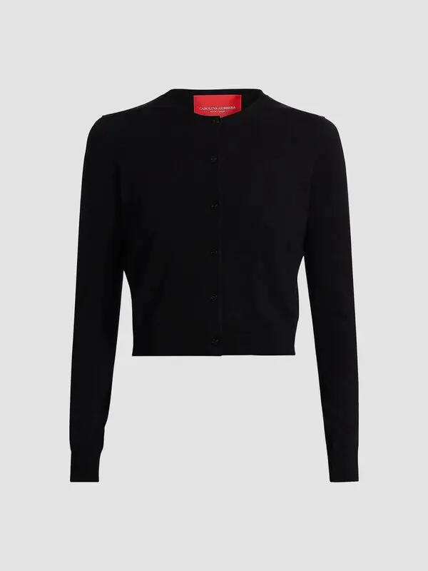 Carolina Herrera Wool Crewneck Cardigan