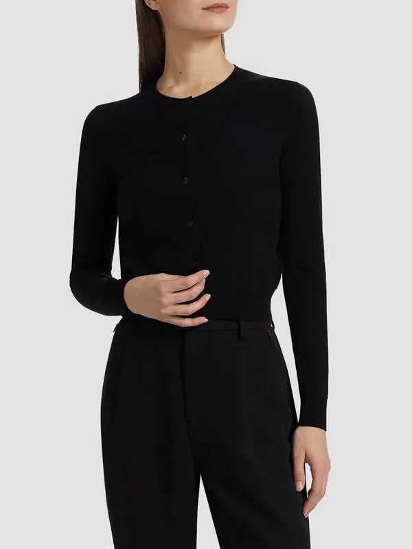 Carolina Herrera Wool Crewneck Cardigan