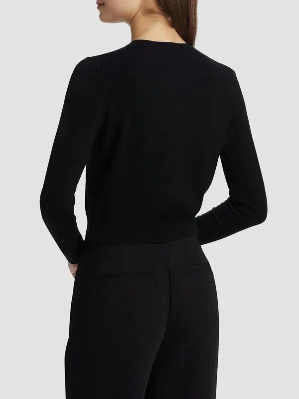 Carolina Herrera Wool Crewneck Cardigan
