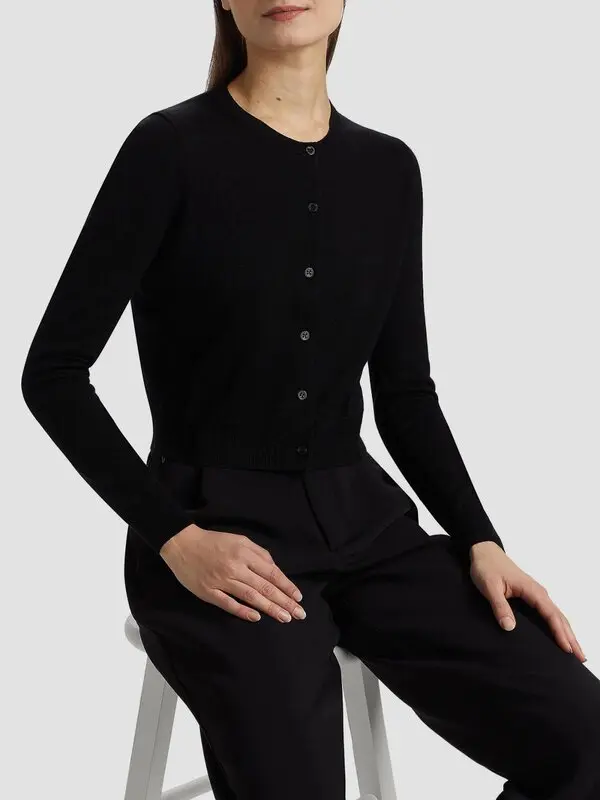 Carolina Herrera Wool Crewneck Cardigan