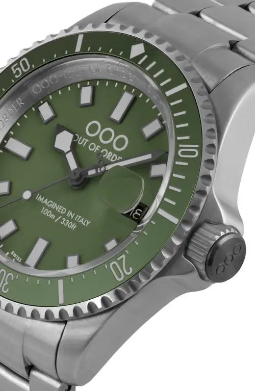 OUT OF ORDER Casanova Bracelet Watch - Olive Green