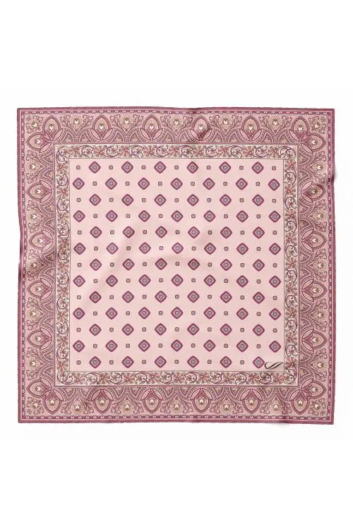 ELIZABETTA Savino Silk Pocket Square - Pink