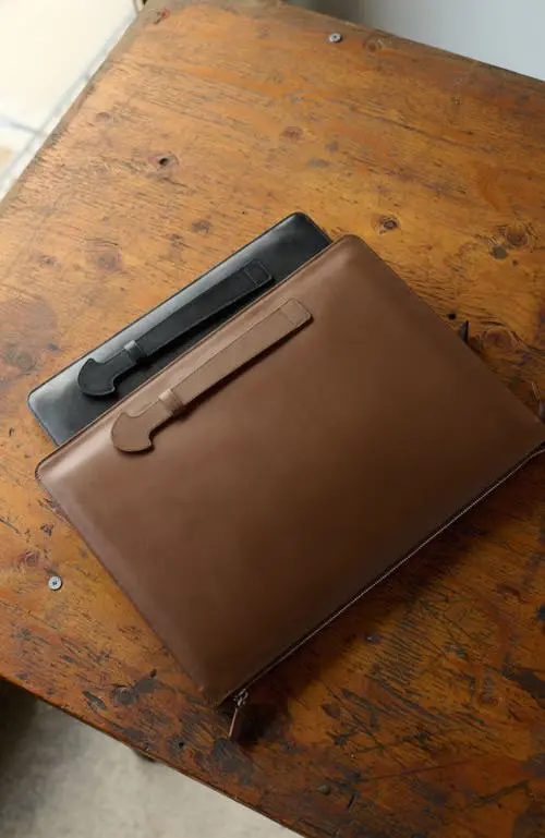 ANTHONY VEER Kay Laptop Folio - Brown