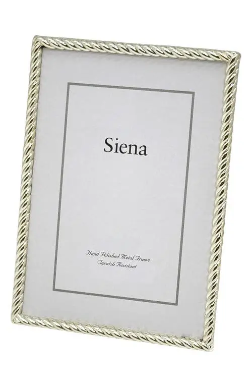 SIENA Tone Rope 4" X 6" Picture Frame - Silver