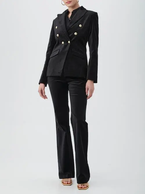 Trina Turk Midlands Velveteen Jacket - Black