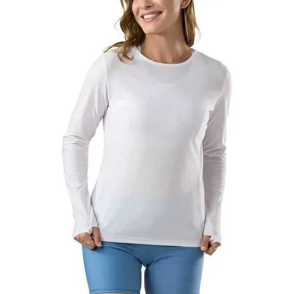 UV SKINZ Ls Crew Sun & Swim Shirt - White