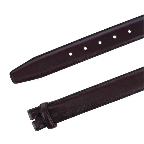 Trafalgar Big & Tall Feather Edge Pebble Leather Harness Belt Strap - Brown
