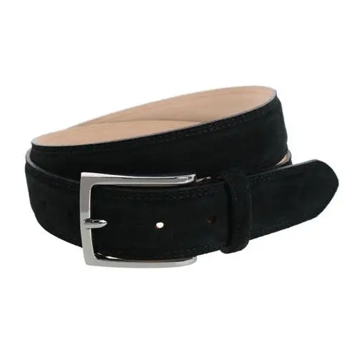 Trafalgar Armando Italian Suede 35mm Belt - Black