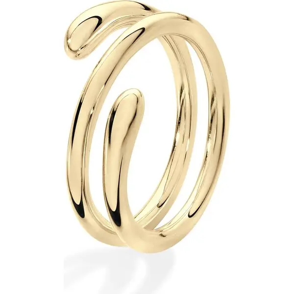 LUCY QUARTERMAINE Vermeil Coil Drop Ring - Gold