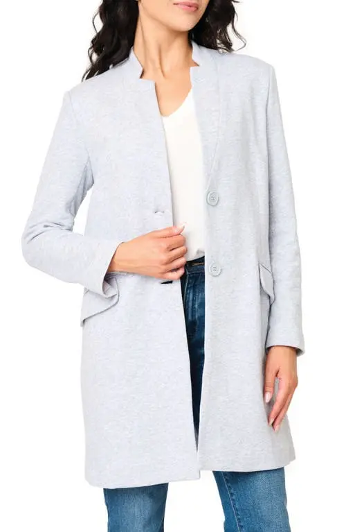 GIBSONLOOK Notch Collar Cotton-blend Jacket - Heather Grey