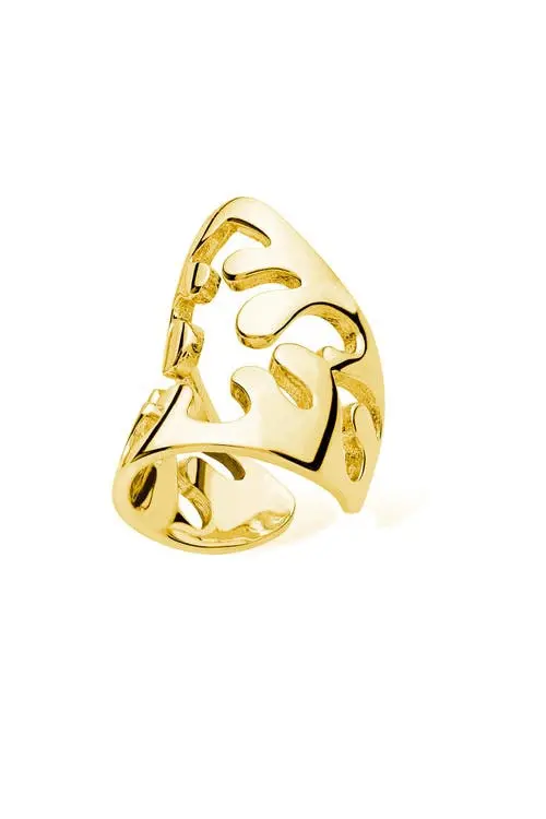 LUCY QUARTERMAINE Open Splash Ear Cuff - Gold