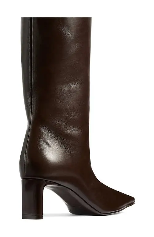 Khaite Ona Leather Boots - Chocolate