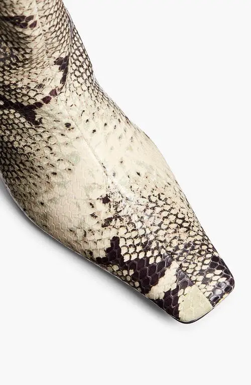 Khaite Ona Python Embossed Bootie