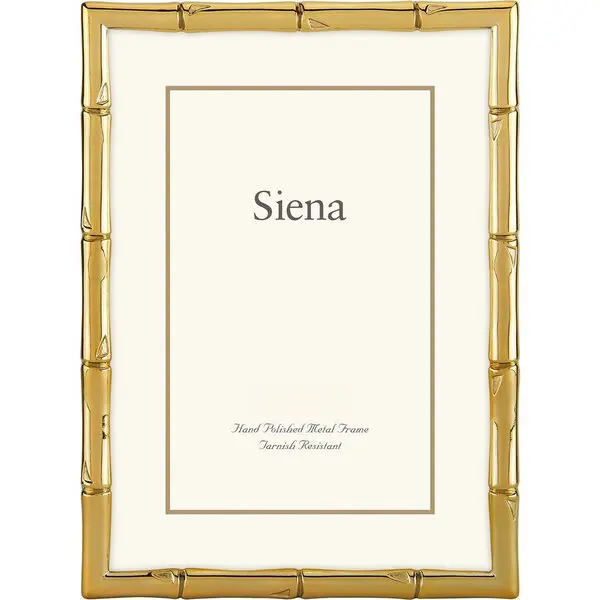 SIENA Tone Bamboo Design 4" X 6" Picture Frame - Gold