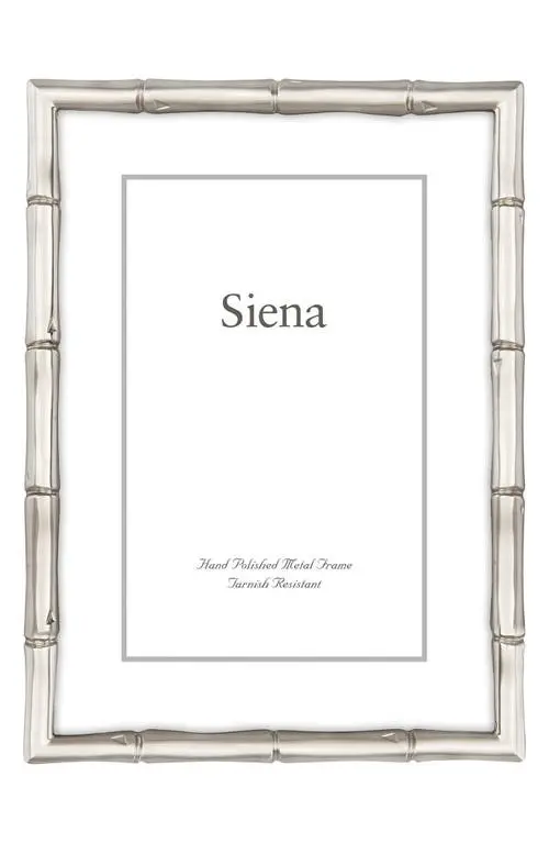 SIENA Tone Bamboo Design 5" X 7" Picture Frame - Silver