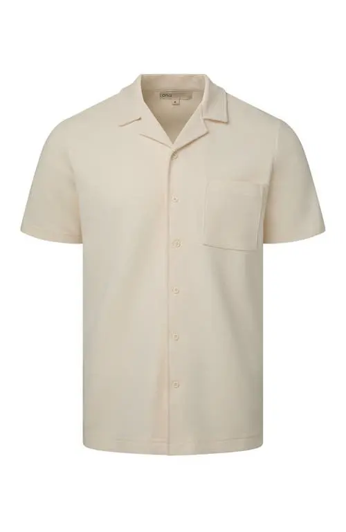 Onia Macro Waffle Vacation Shirt - Salt