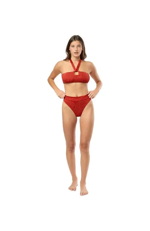 Onia Ivy Bikini Bottom - Dark Red