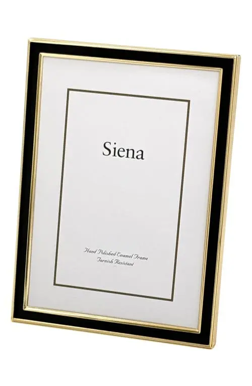 SIENA Enamel & Goldtone Border 5" X 7" Picture Frame