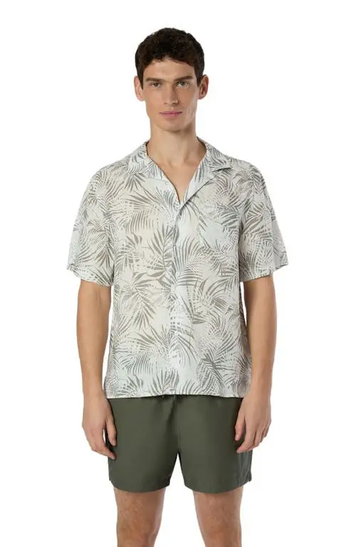 Onia Air Linen Convertible Vacation Shirt - Wht/light Olive