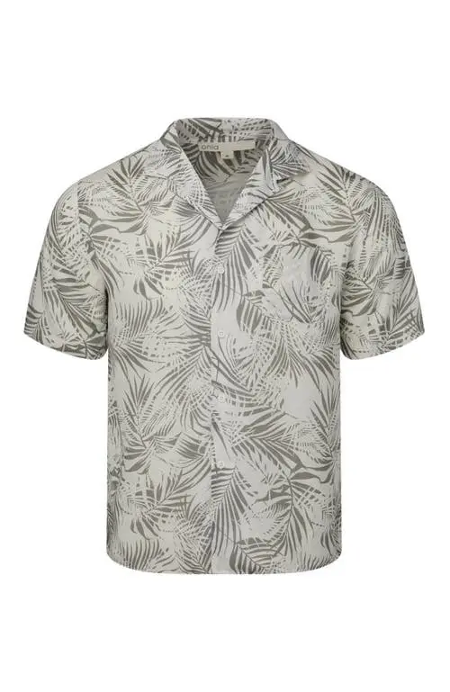 Onia Air Linen Convertible Vacation Shirt - Wht/light Olive