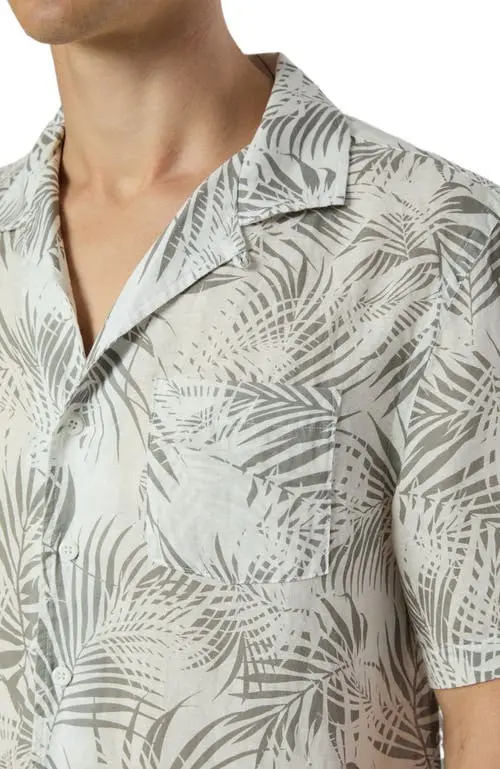 Onia Air Linen Convertible Vacation Shirt - Wht/light Olive