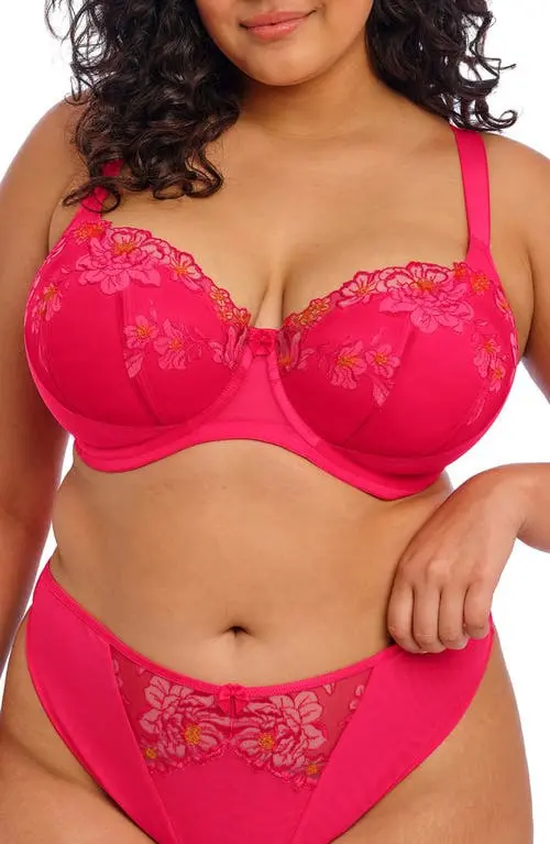 Elomi Teagan Padded Underwire Half Cup Bra - Azalea