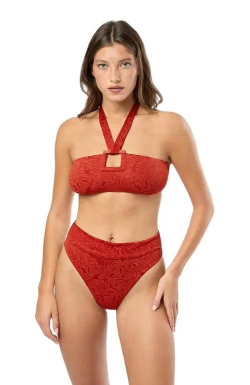 Onia Poppy Bikini Top - Dark Red
