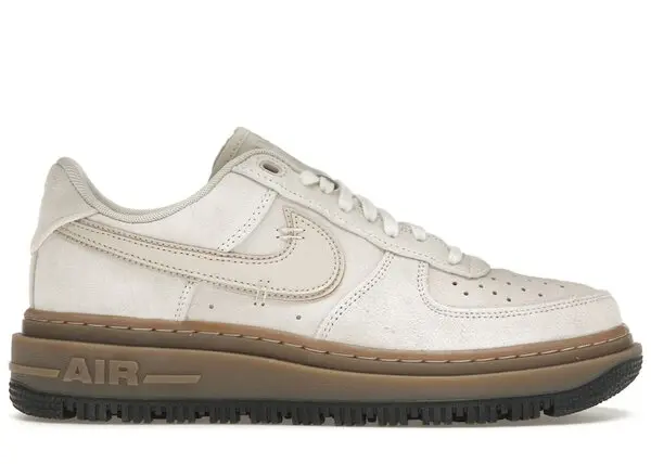 Nike Air Force 1 Low Luxe Gum Sneakers - Light Orewood Brown/gum Dark Brown/anthracite