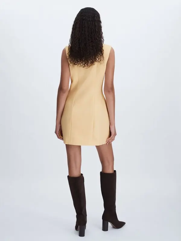 Anna Quan Sofia Button-through Mini Dress With Wool