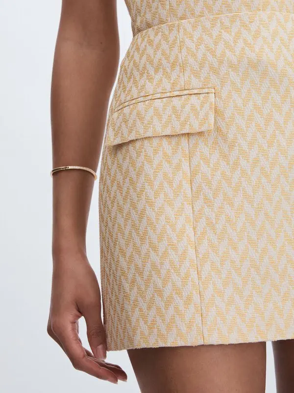 Anna Quan Quinn Chevron Weave Mini Skirt
