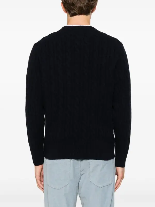 Lacoste Cable-knit Sweater - Blue